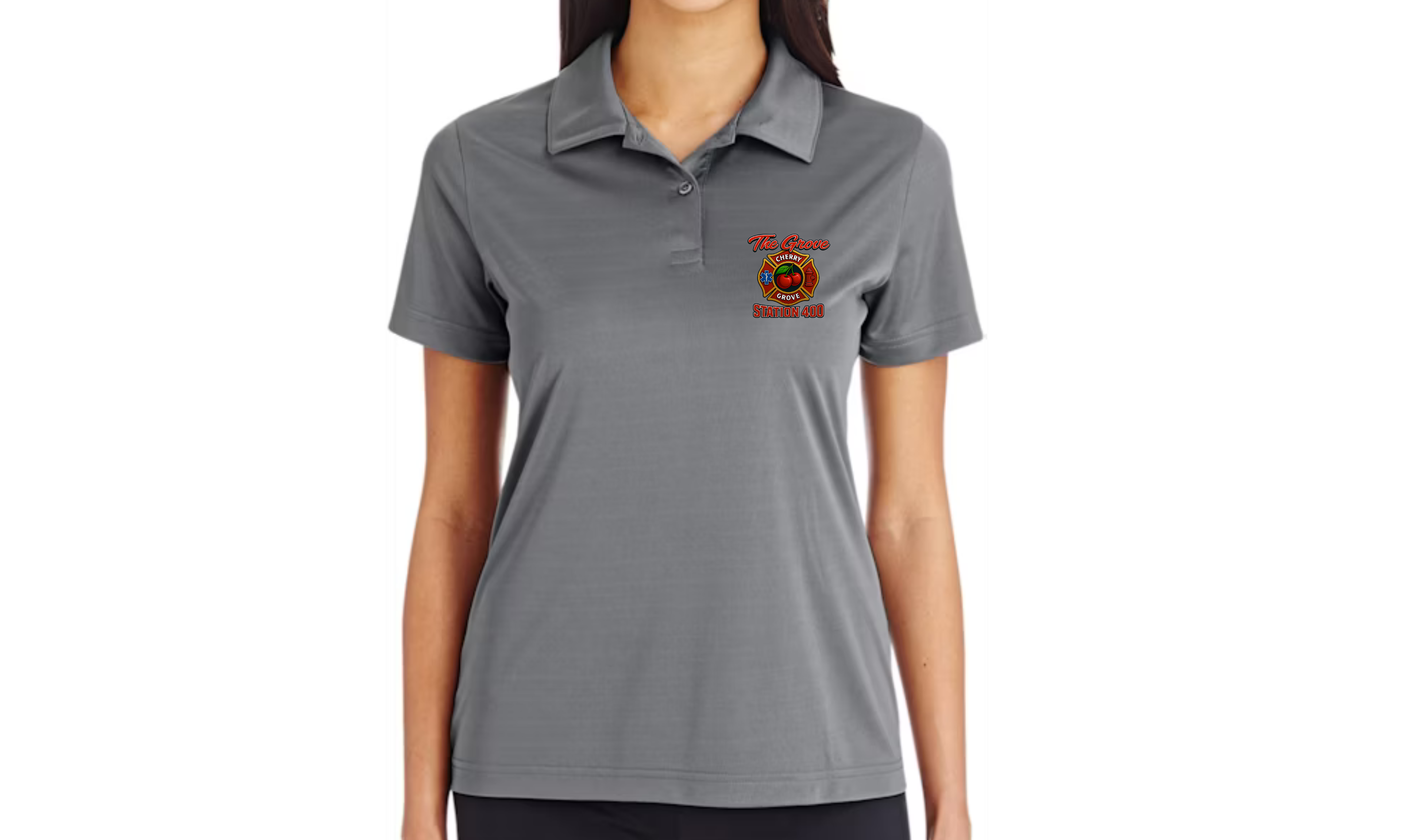 Cherry Grove Fire Department Women's Dri-Fit Performance Polo - CHARCO ...