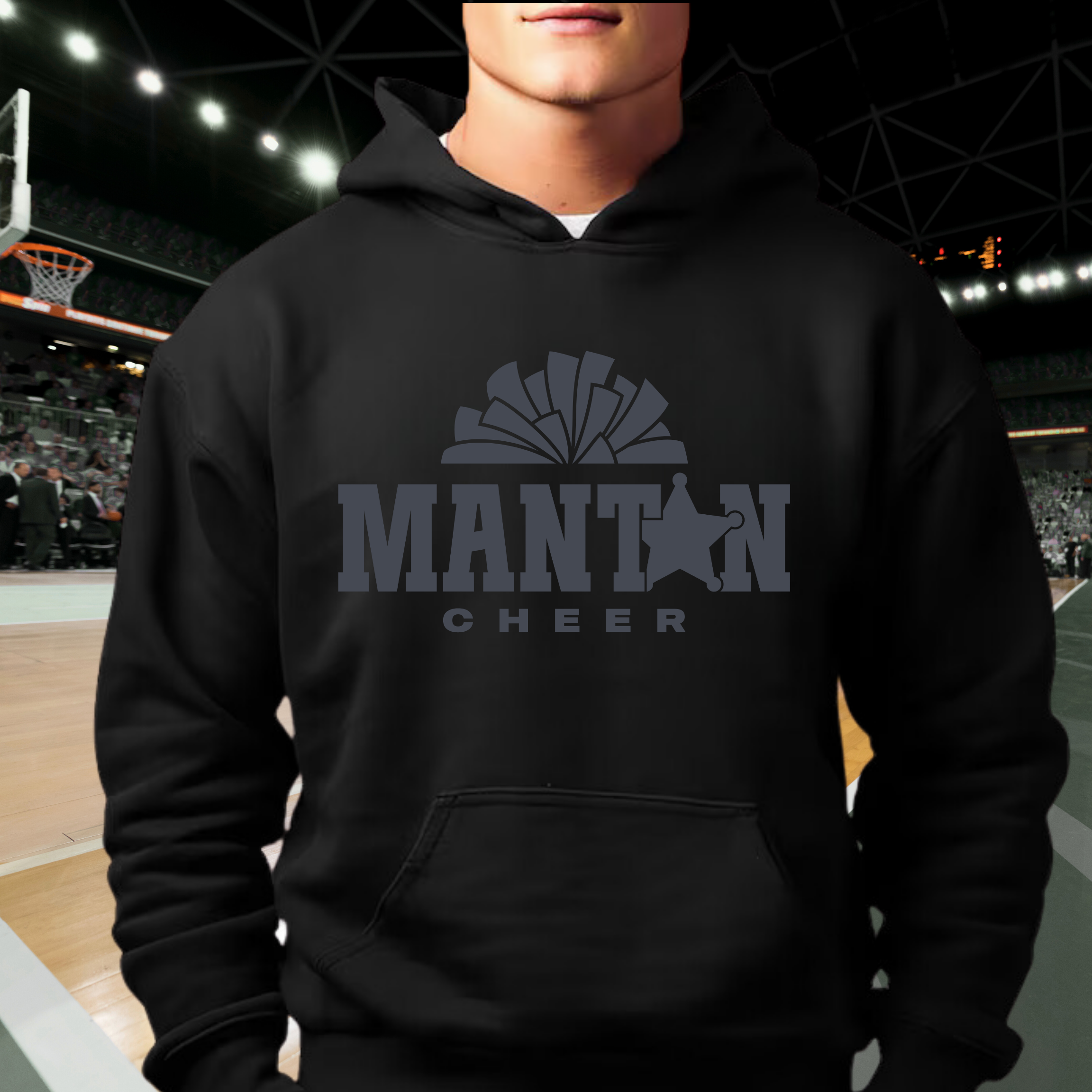 BLACKOUT Manton Rangers Cheer ADULT Hoodie – Cadillac Lake Lures